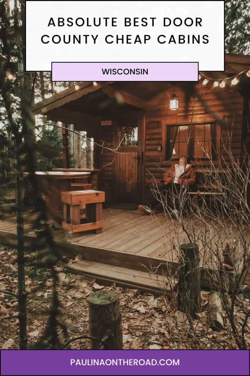 10 Top Door County Cheap Cabins - Paulina on the road